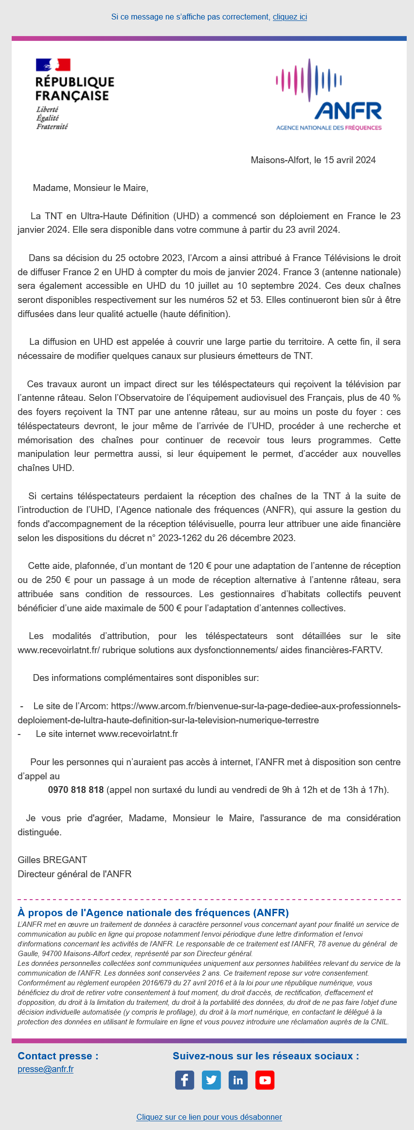 Télévision TNT en UHD – Gancourt Saint Etienne